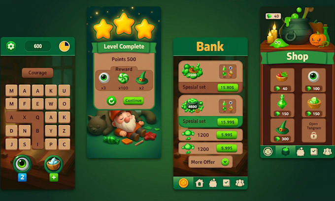 Design professional 2d game ui and ux for mobile games by Riazkhan242 ...