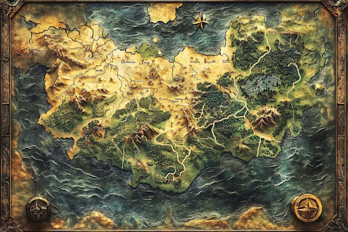 Draw an epic fantasy, dnd scene or map by Rafeesalman | Fiverr