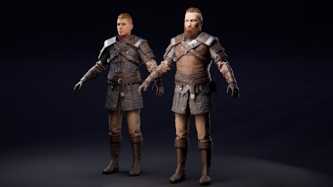 Detailed 3d game character, game assets, 3d weapon, 4k texture, ue5 rig ...