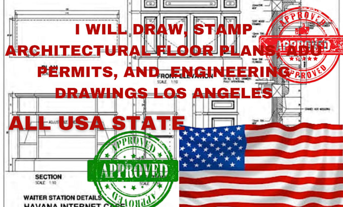 Do architectural stamp, draw floor plan, engineering drawing ...