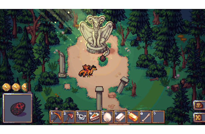 Create pixel tileset top down tile map rpg game art sprite sheet pixel ...