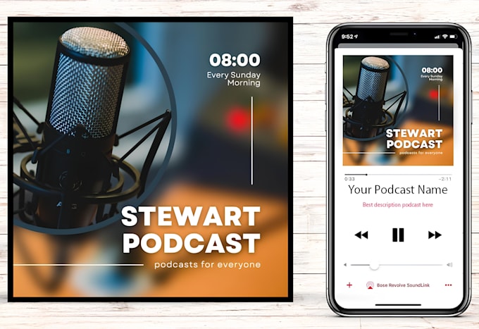 Make podcast cover art and podcast logo for you by Tara_hill4 | Fiverr