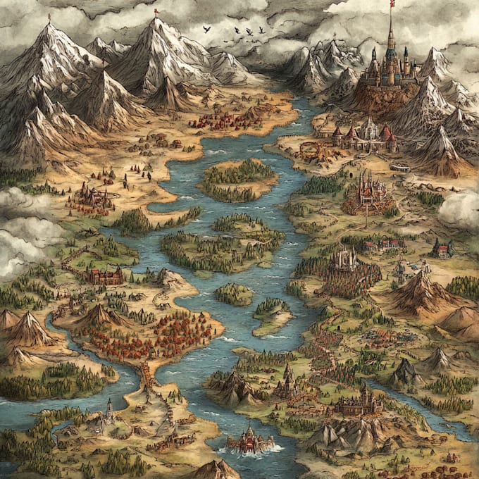 Design vector maps, event maps, fantasy festival maps by Abenwig | Fiverr