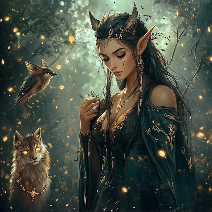 Do dnd character art and fantasy illustration for you by Kisiash | Fiverr