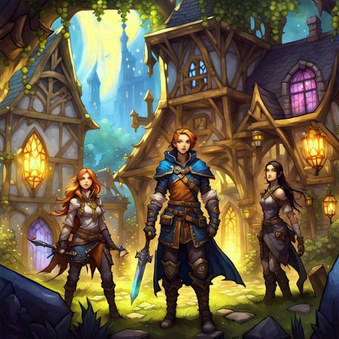 Make dnd character, party, or oc for you by Jelindabonner | Fiverr