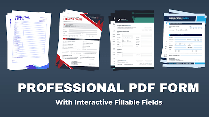 Make professional fillable pdf form with interactive fields by ...