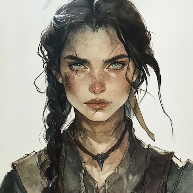Illustrate your oc or dnd character art by Qapeephin | Fiverr