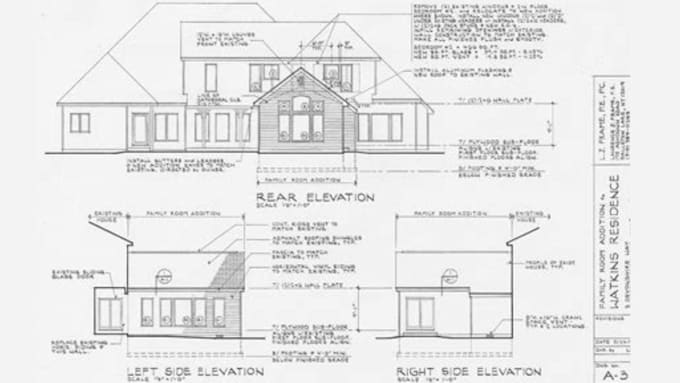 Draft city permit blueprints, mep, framing plans, foundation ...