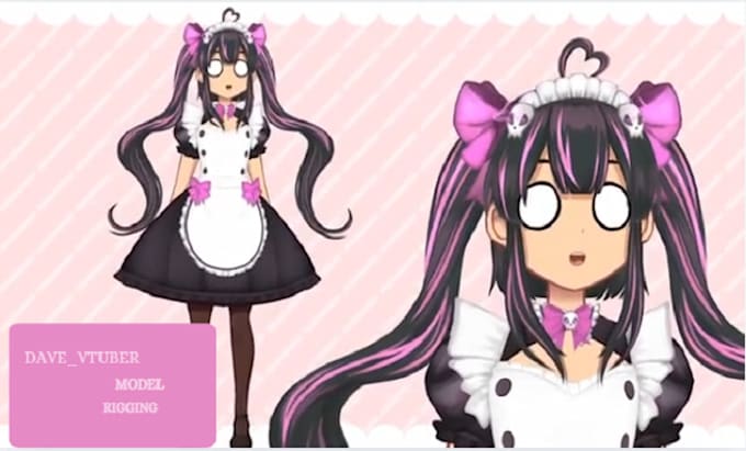Design and rig high quality vtuber live 2d model for vtuber by Dave_vtuber | Fiverr