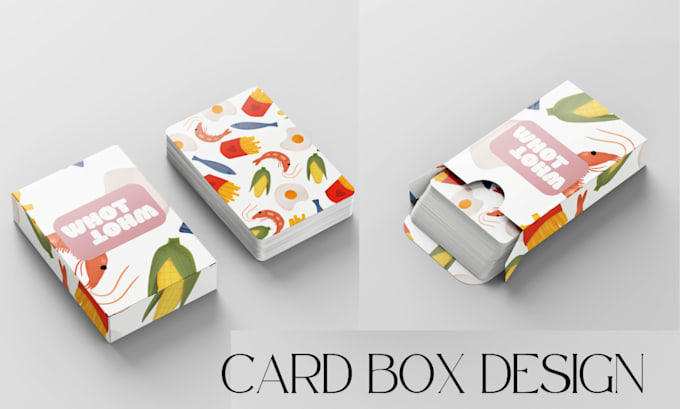 Do card box mockup template card deck frame design for board game by ...