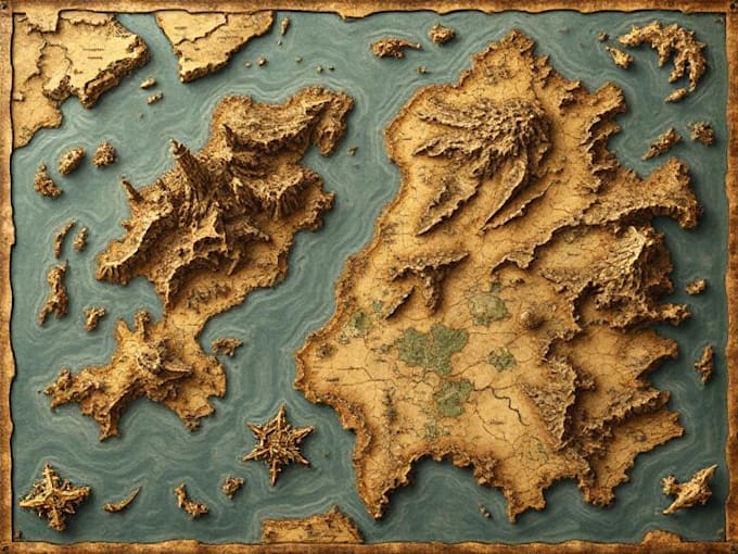 Design fantasy map for novel world map battle map by Phyliciomas | Fiverr