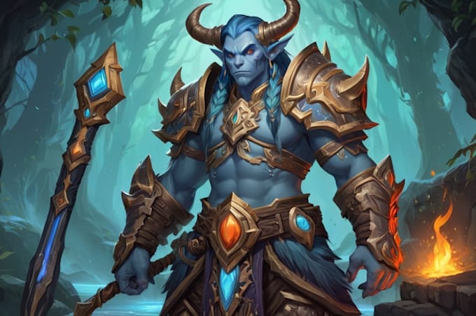 Draw your oc, world of warcraft or dnd fantasy character by Novanols ...