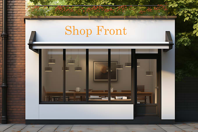 Do creative shopfront, window graphics, storefront, billboard or ...