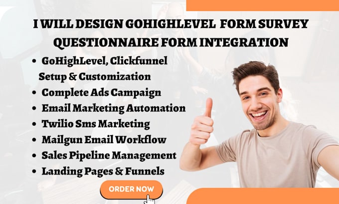 Design gohighlevel form survey questionnaire ghl lead capture forms integration by Mikyghlpro ...