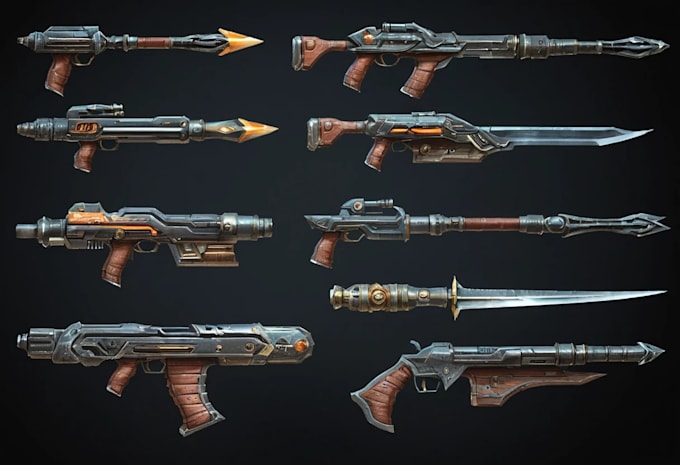 Make amazing weapons and props design for you by Lesleemes | Fiverr