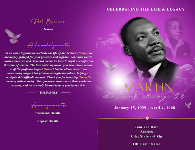 Create an obituary for your loved one by Dmm2016 | Fiverr