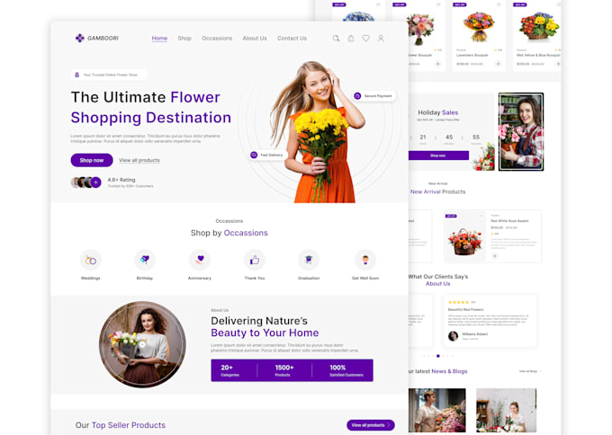 Do custom website ui ux, landing page, high conversion mockups by ...