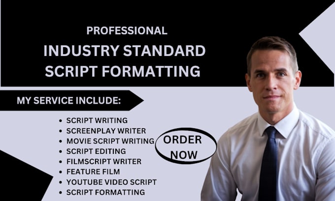 Do industry standard formatting for screenplay movie script writing ...