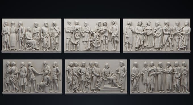 Do architectural bas relief wood caving 3d stl file cad relief art ...