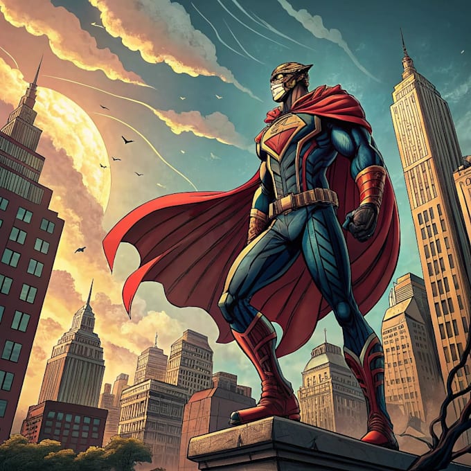 Draw superhero comic characters or cartoon by Archie_conley | Fiverr