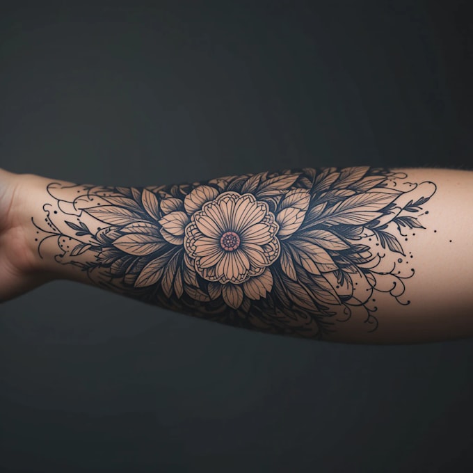 Create sleeve tattoo design in geometric style by Domigory | Fiverr