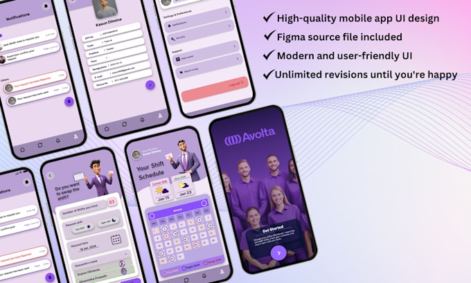 Design modern mobile app ui ux design using figma by Theshani_n | Fiverr