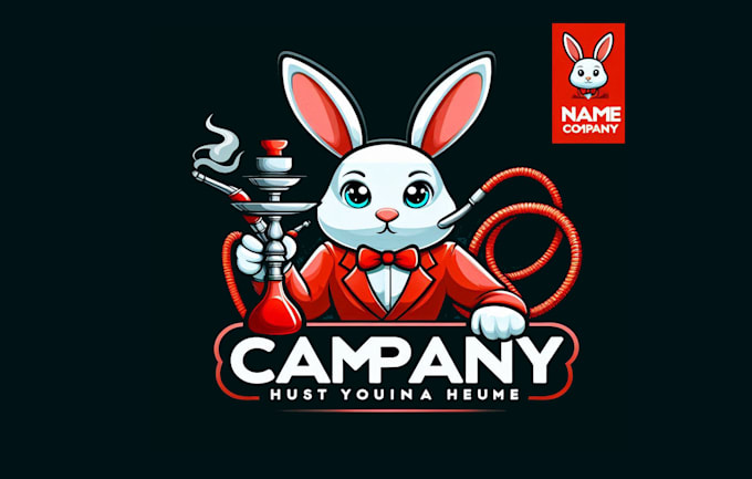 Make hookah cartoon bunny logo for you with new concept by Sdrfvc ...