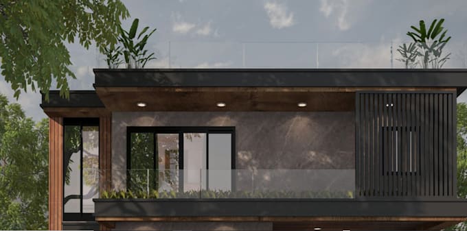 Renovate 3d apartment elevation,villa realistic render,facade,terrace ...