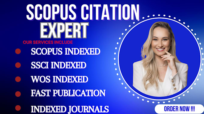Publish in scopus, sci, ssci, scie indexed journals and google scholar by Kellythomas312 | Fiverr