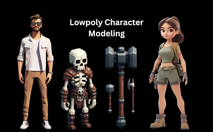 Create 3d lowpoly character ps1 psx ps2 n64 cartoon character rendered ...