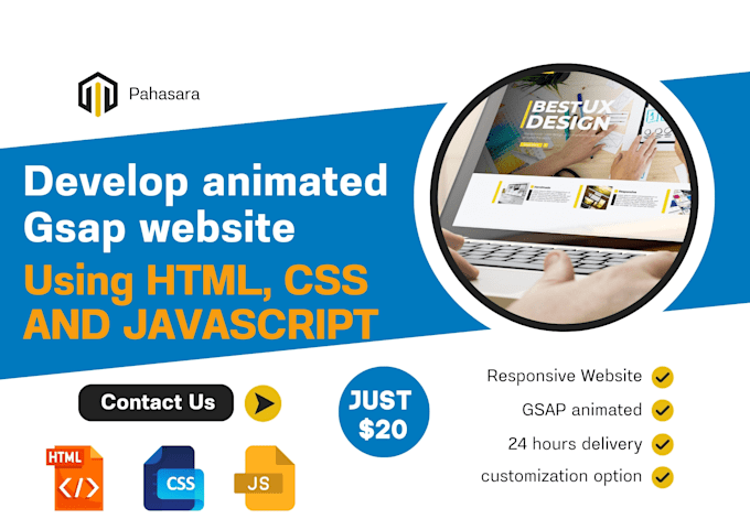 Develop responsive, animated website html, css, javascript by Coding ...