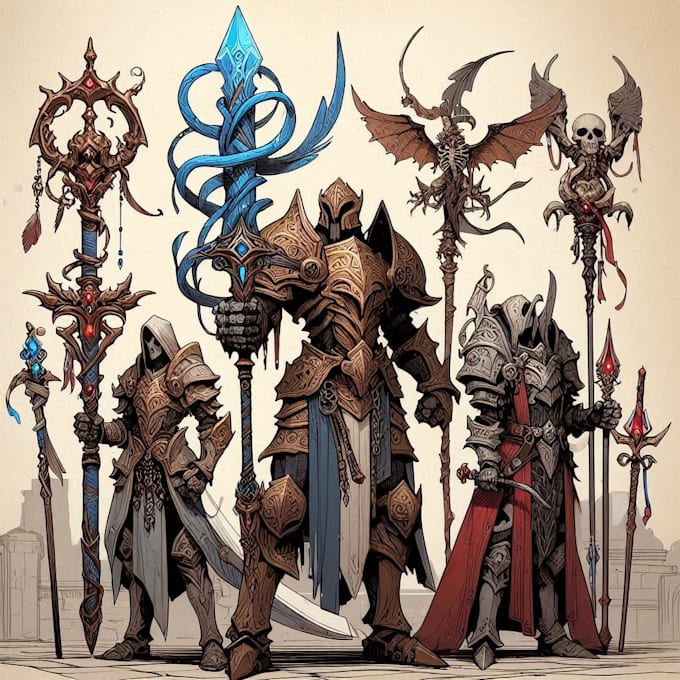 Draw fantasy illustration book cover dnd character art by Mitchwen | Fiverr