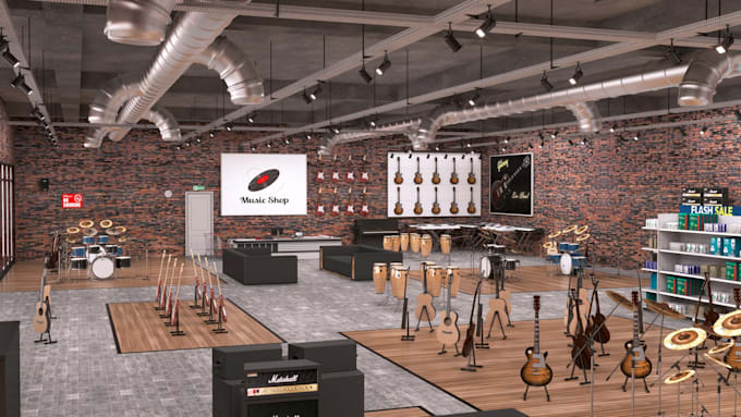 Design and render your 3d retail store, shops interior by George_hector ...