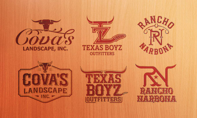 Design western, cattle brand, ranch style, and letter mark logo by ...