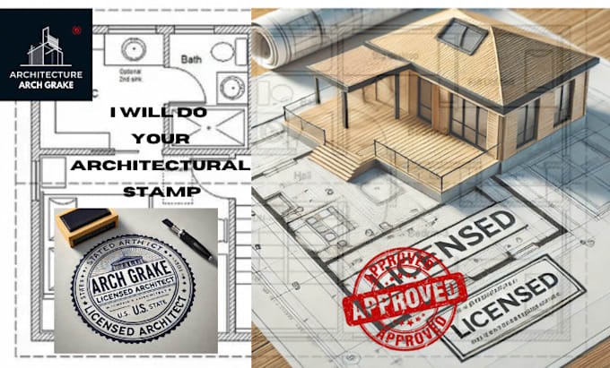 Licensed architect stamp and code for permit ready construction drawing ...