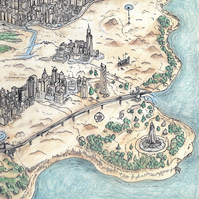 Create professional top down fantasy map for you by Chayprasce | Fiverr