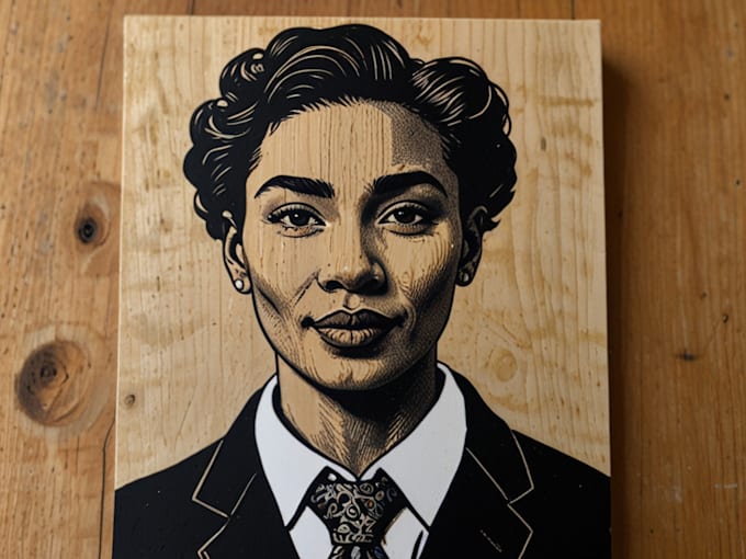 Draw a custom portrait in linocut style by Melaoseph | Fiverr