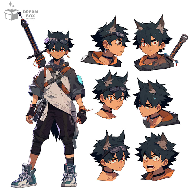 Create a custom 2d digital character design by Brainbox3dd | Fiverr