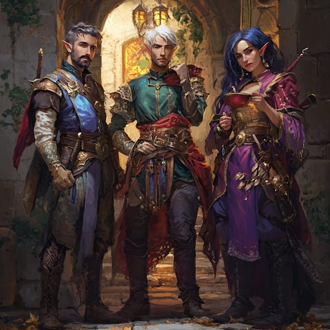 Draw dnd, fantasy character and dnd character art for you by Camobuks ...