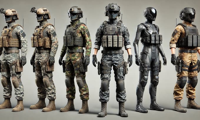 Create custom 3d military avatars, vrchat characters, furry, rigging ...