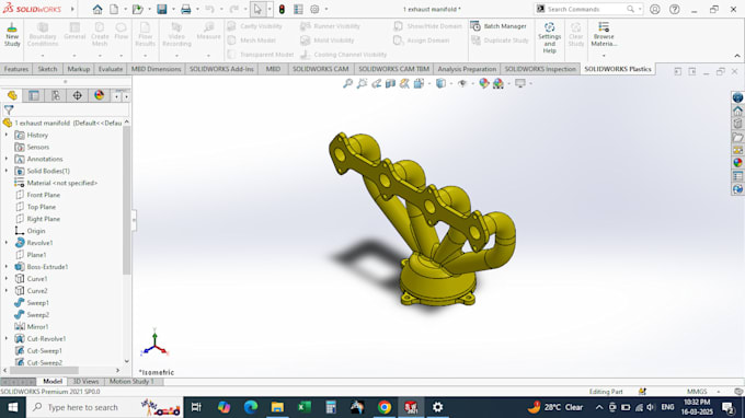Create detailed 3d models and cad designs using solidworks and catia v5 ...