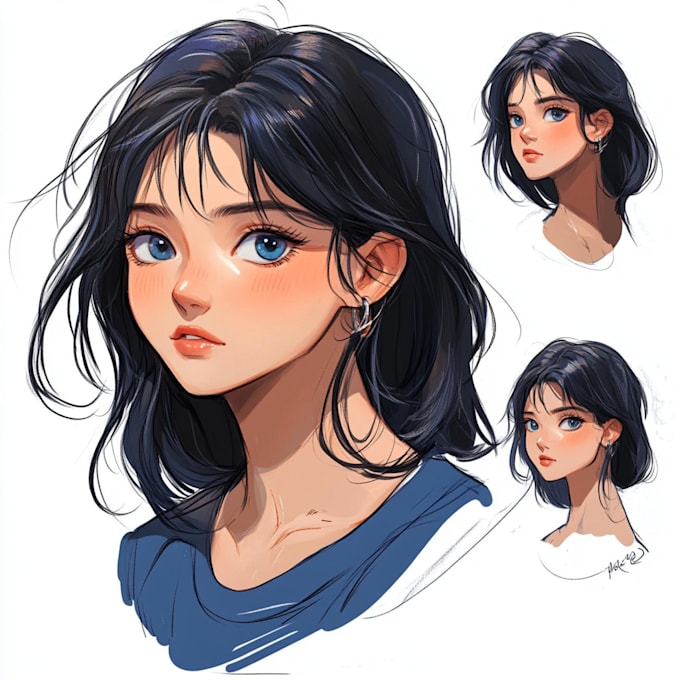 Custom character sheet design for reference anime by Upnelur | Fiverr