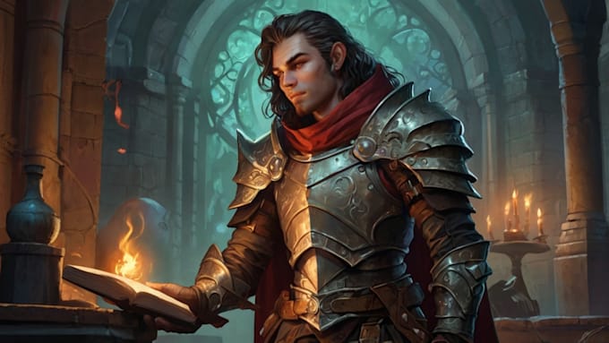 Draw fantasy illustration book cover dnd character art by Violetrmon ...