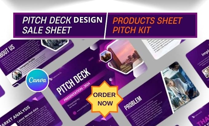 Design your pitch deck, sale sheet, sell sheet brochure, product sale ...