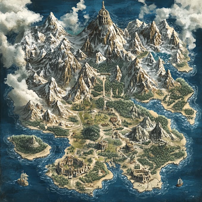 Make a professional fantasy map for you by Zahiraarro | Fiverr