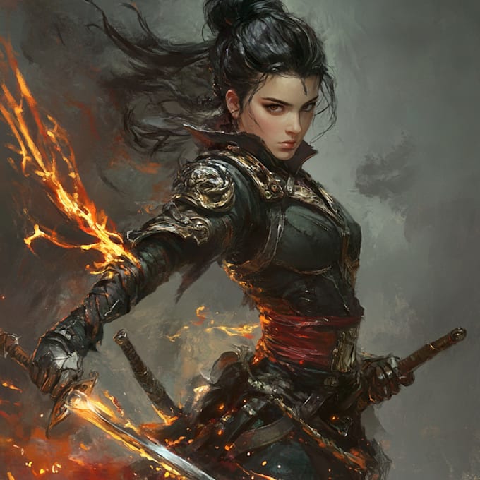 Draw dnd character art and game character concept art by Elophis | Fiverr