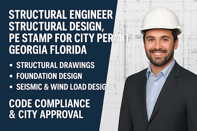 Structural engineer structural design, pe stamp for city permit georgia ...