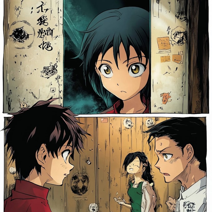 Design cartoon comic book anime manga comic illustration graphic novel ...