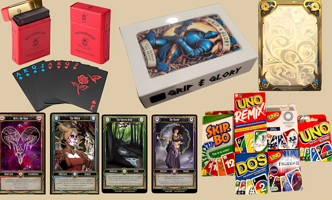 Custom card game design playing card game tcg trading card game art ...
