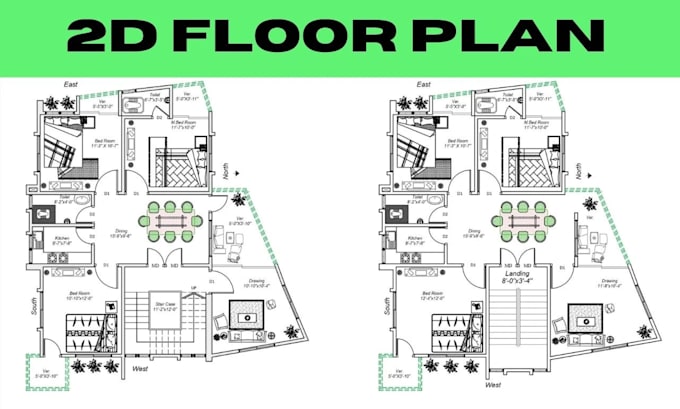 Redraw and design 2d floor plans for real estate pro autocad by ...